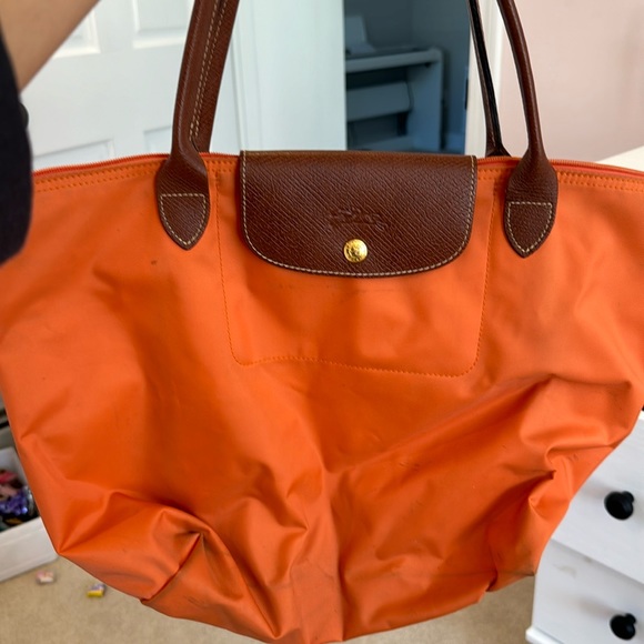 Longchamp | Bags | Orange Longchamp Bag Large | Poshmark